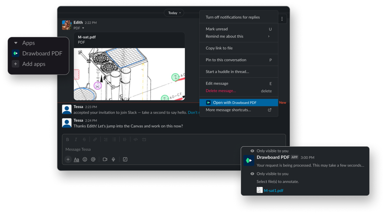 Drawboard PDF Slack Integration